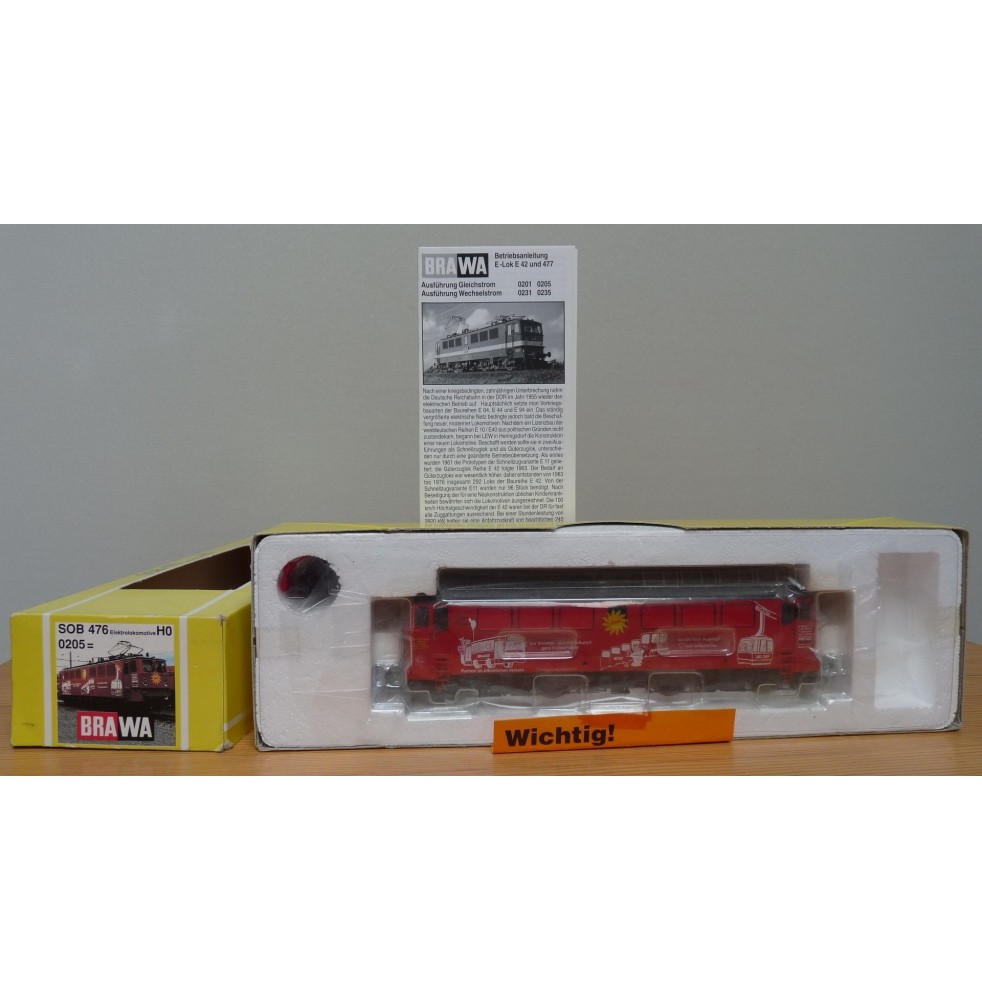 BRAWA 0205, motrice Bo Bo N° 476 SOB ( ex Br 42 et 477 DR ) Neuf BO