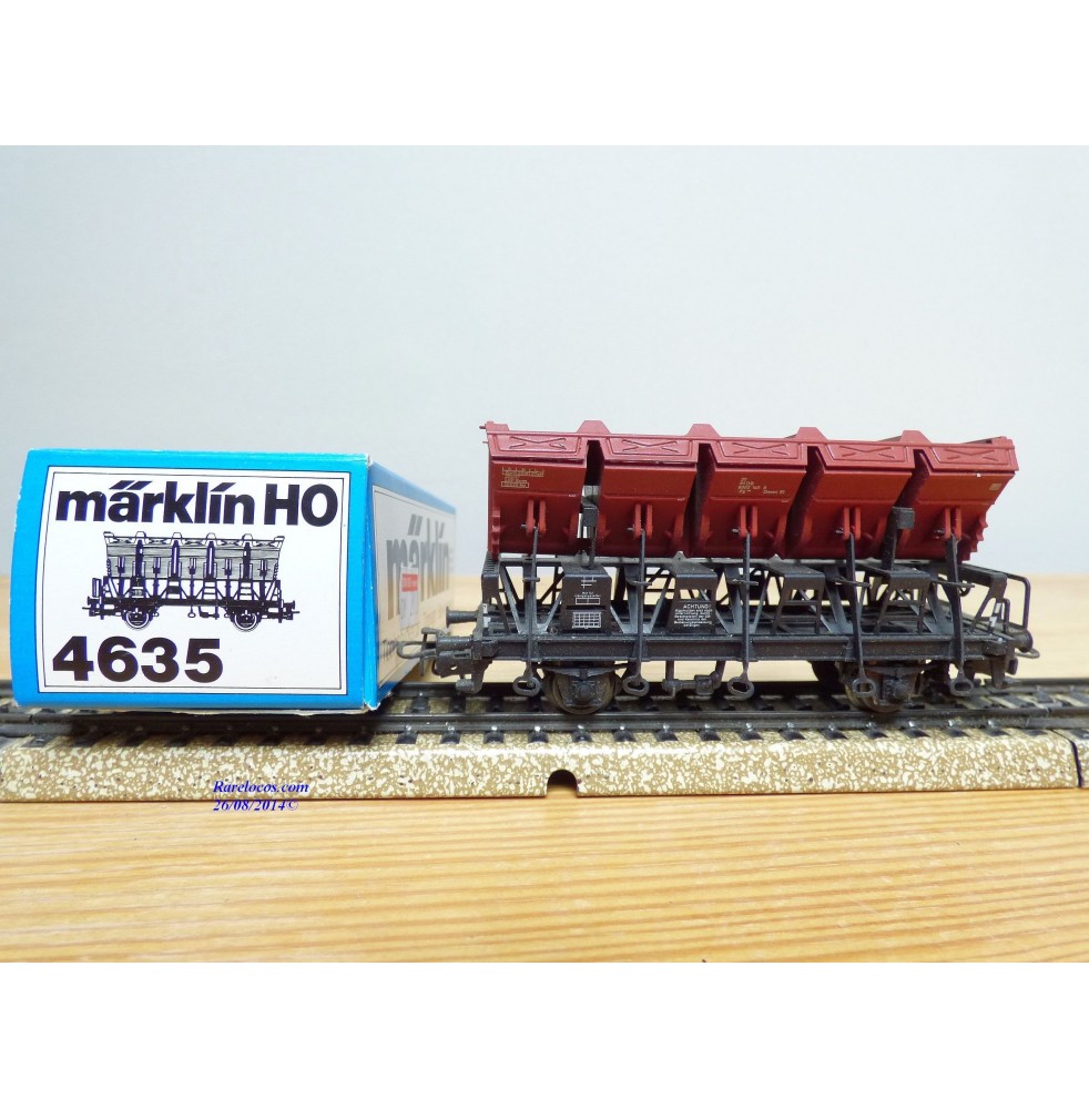 Märklin 4635, wagon à bennes basculantes ( Muldenkippwagen ) type Ommi ...