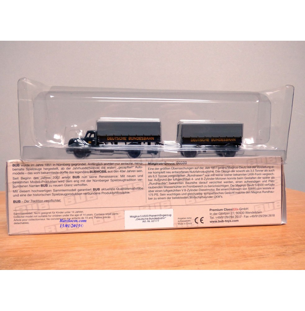 BUB 62177, camion MAGIRUS DEUTZ S 6500 et remorque bâchés DEUTSCHE ...