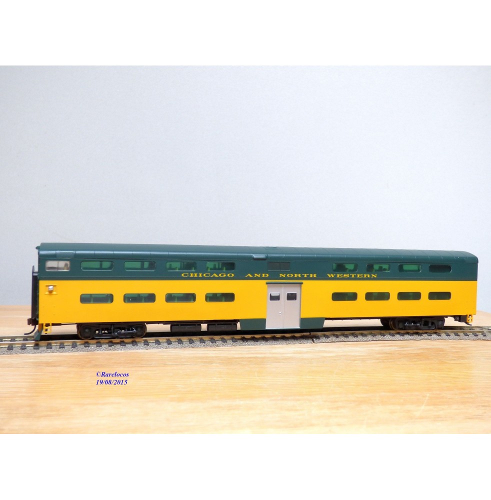 WALTHERS 932 6261, voiture pilote de banlieue à 2 étages ( PS DD commuter cab car ) C& NW Neuf BO