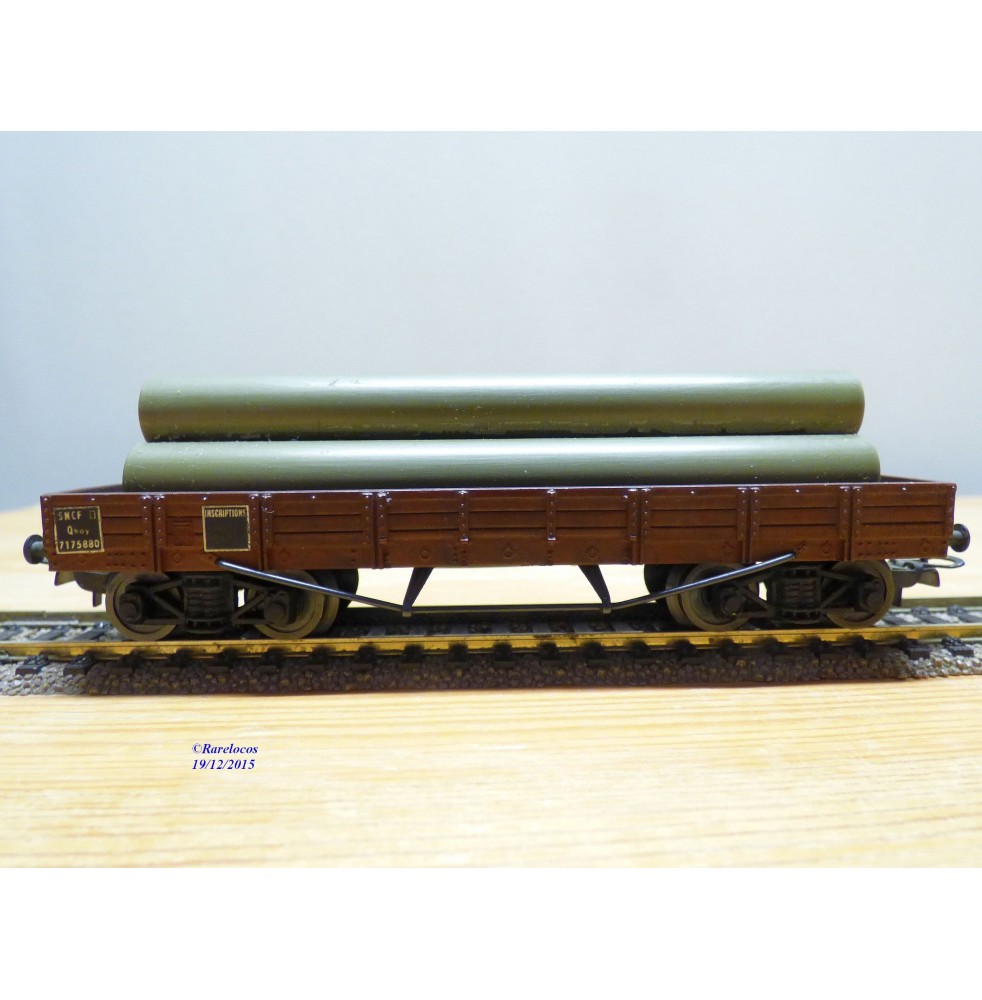 SMCF ???, wagon plat type USA 1918 à 2 bogies type Qhoy SNCF BO