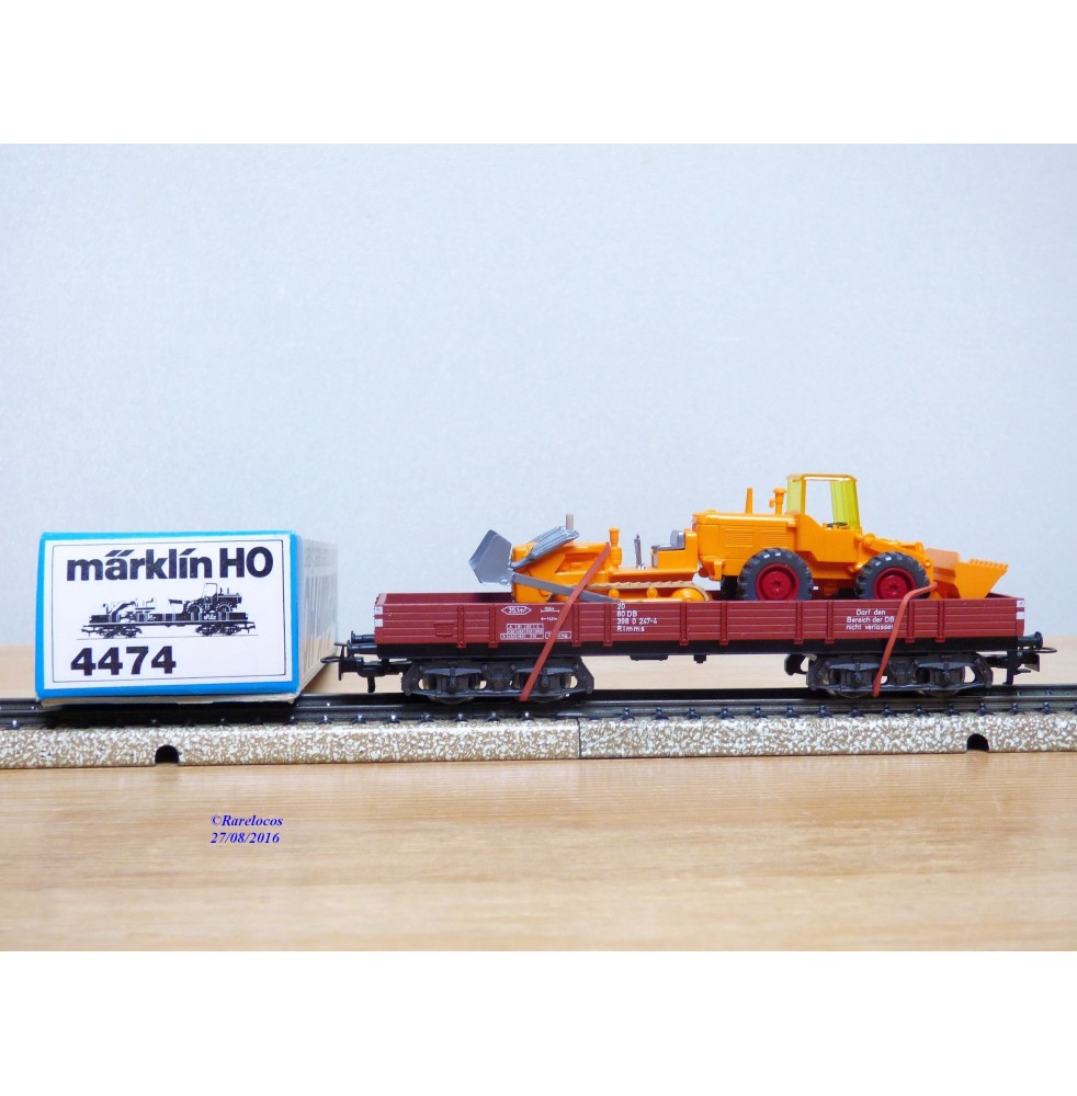 Märklin 4474 . 1, wagon plat type Rlmms DB neuf BO