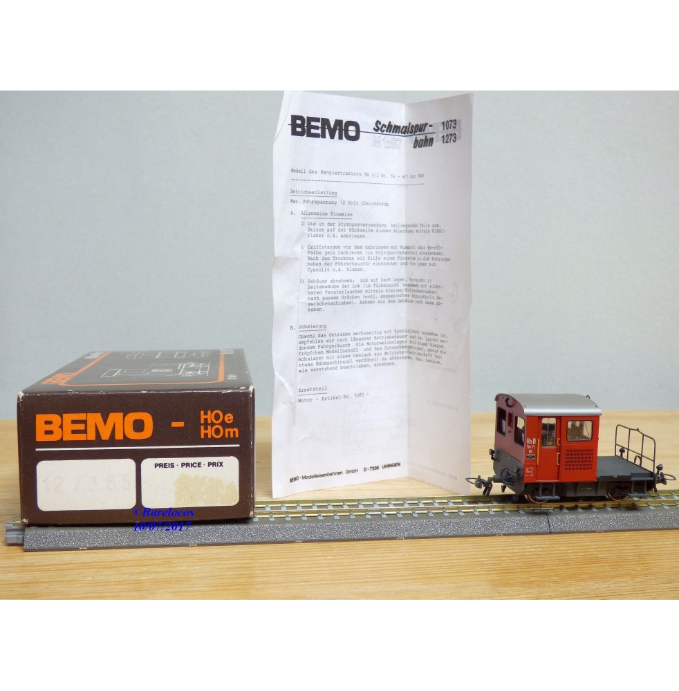 Bemo 127365, tracteur de service Tm 2/2 N° 65 Rhb BO