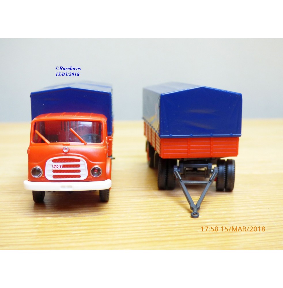 ROCO Minitanks 6002, Camion STEYR 680 et remorque ÖBB Neuf BO 1/87 HO