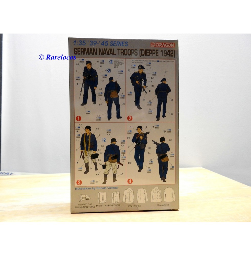 DRAGON 6087, German naval troops Dieppe ( 1942 ) 1/35 NEUF