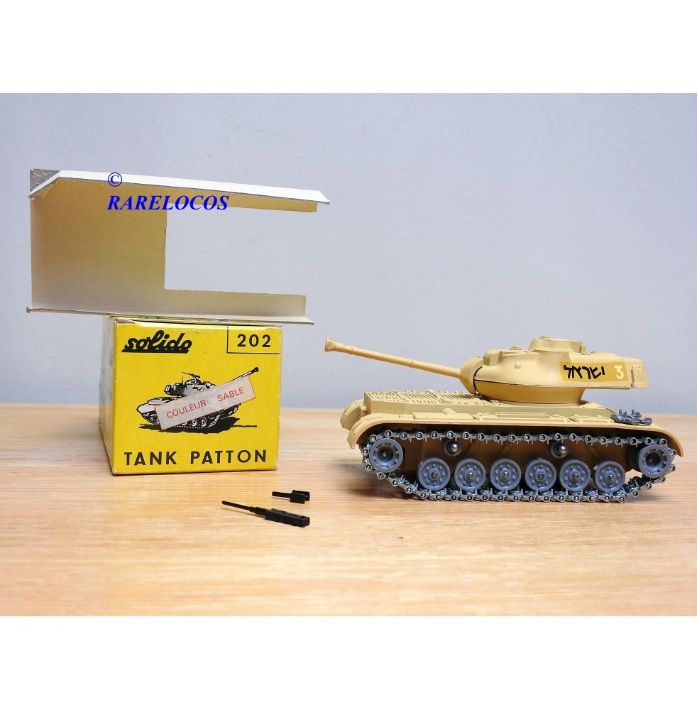 Solido 202 , char américain " Patton " M- 47 couleur sable Neuf BO
