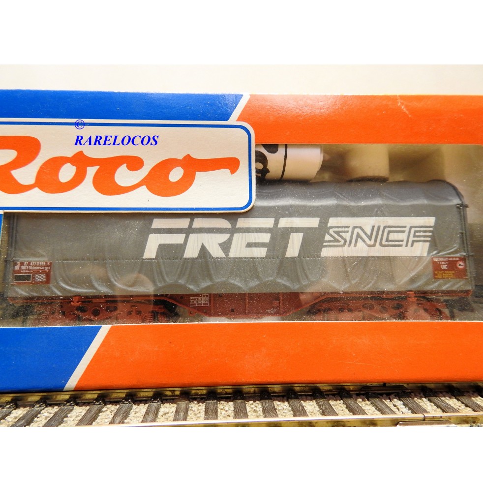 ROCO 46915, wagon plat bâché type Shimms-u Frêt SNCF neuf BO