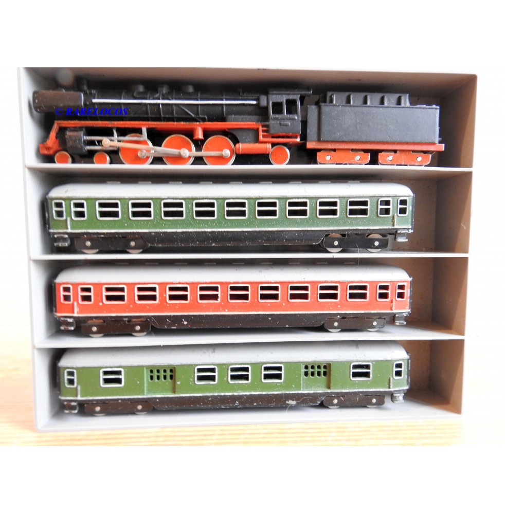 MINITRIX 899, Schiebe Trix coffret 1 loco Pacific et 3 voitures grandes ...