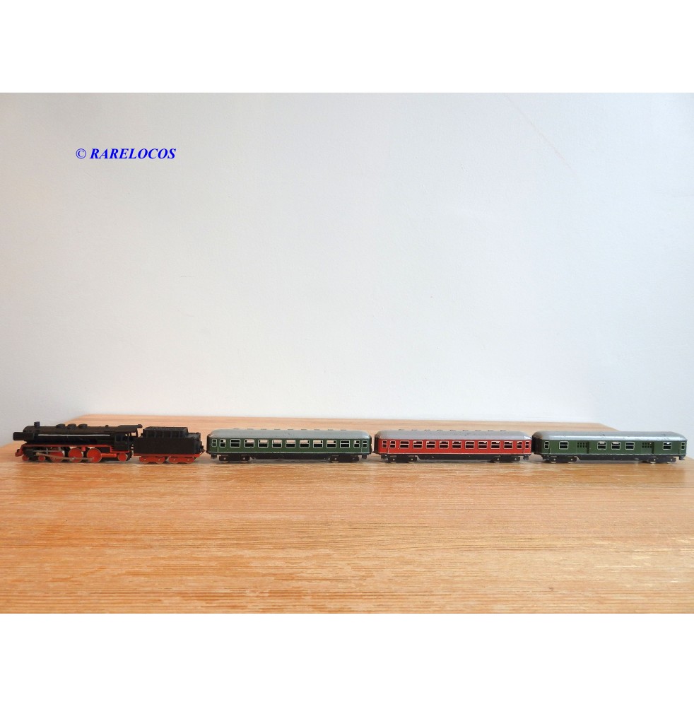 MINITRIX 899, Schiebe Trix coffret 1 loco Pacific et 3 voitures grandes ...